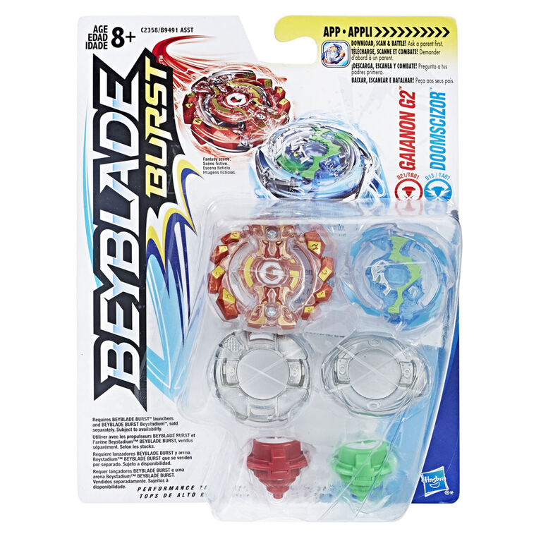 Beyblade Burst Dual Pack Gaianon G2 and Doomscizor | Toys R Us Canada