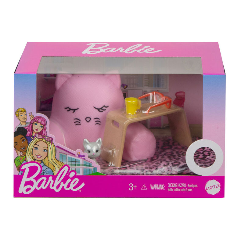 Barbie Accessory Pack, Lounging Theme, with 6 Pieces Including Pet ...