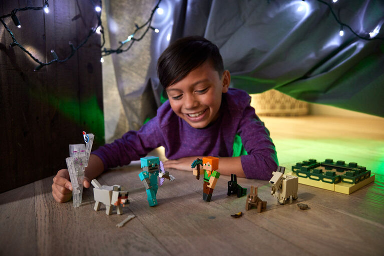 Minecraft Toys 3.25-inch Action Figures Collection, Hostile Wolf | Toys ...