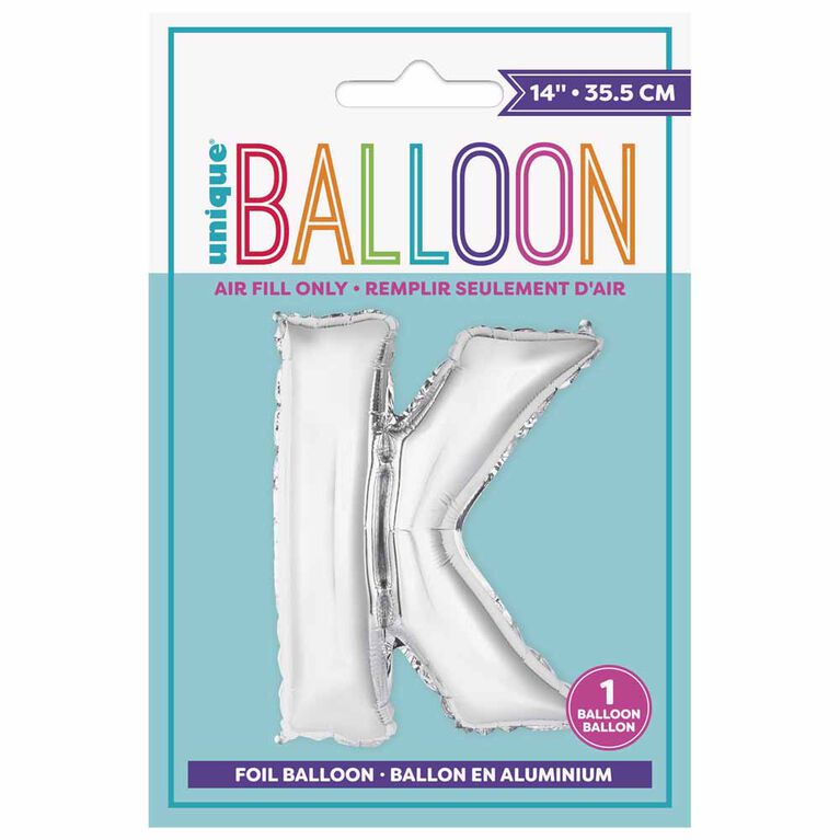 14" Silver Letter Balloons - K | Toys R Us Canada