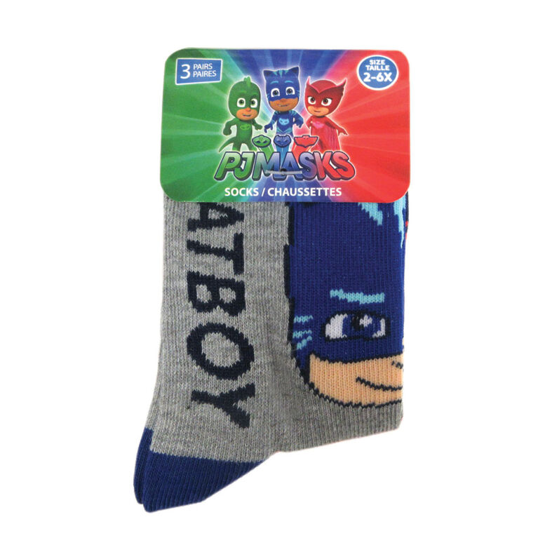 Eone - Boys 3 Pack Crew Sock - Pj Masks, Assorted, 2-6 Year | Babies R ...