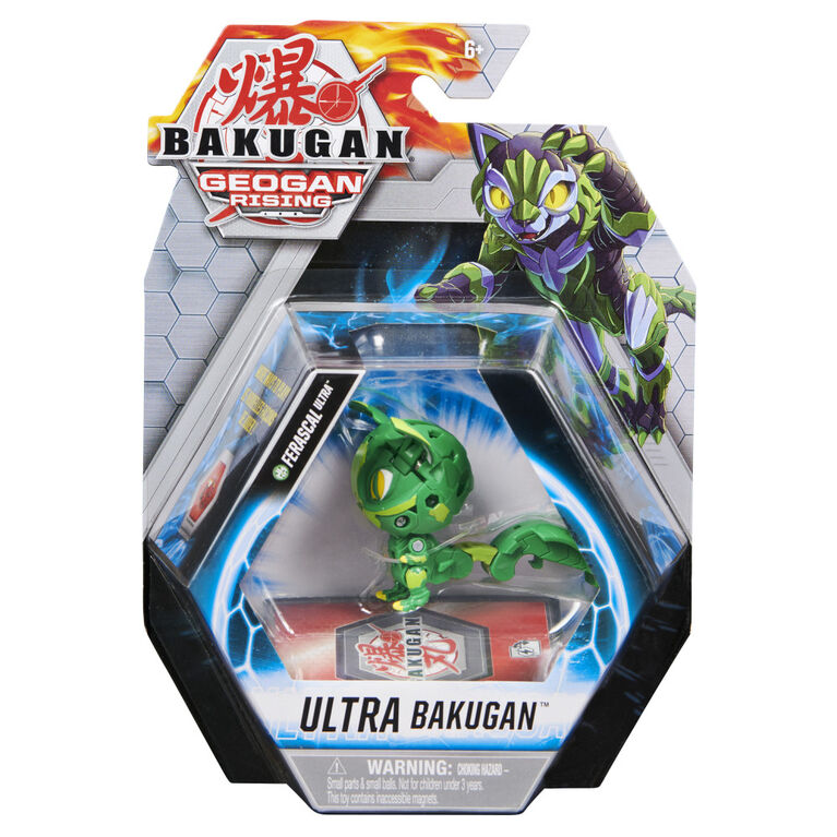 Bakugan Ultra, Ferascal, 3-inch Tall Geogan Rising Collectible Action ...