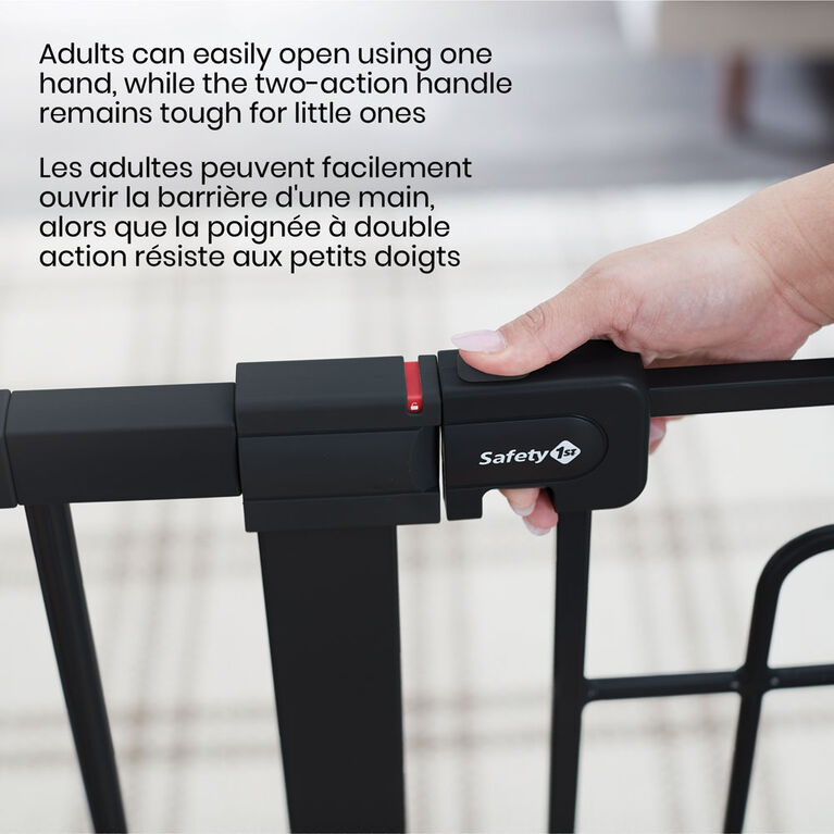 Safety 1st Contemporary Tall & Wide Gate with SecureTech - Black ...