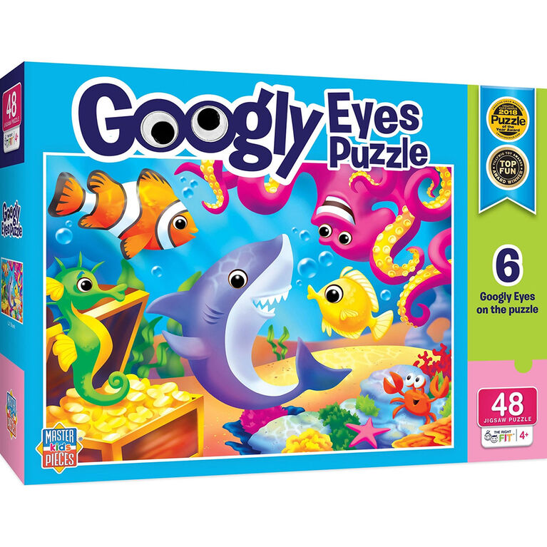 MasterPieces Kids Jigsaw Puzzle - Lil Shark Googly Eyes 48 Pieces ...