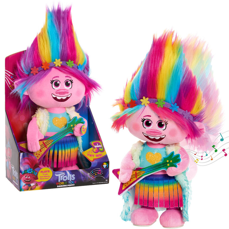 Trolls World Tour Dancing Poppy Feature Plush - English Edition - R ...