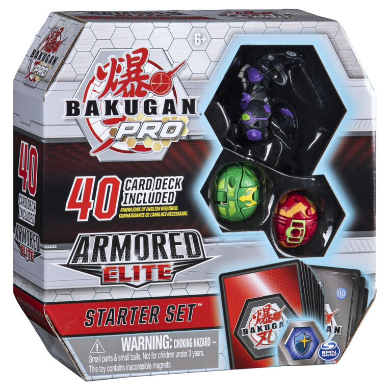 Bakugan Pro, Armored Elite Starter Set with Dragonoid Ultra, 2 Bakugan and Collectible Trading ...