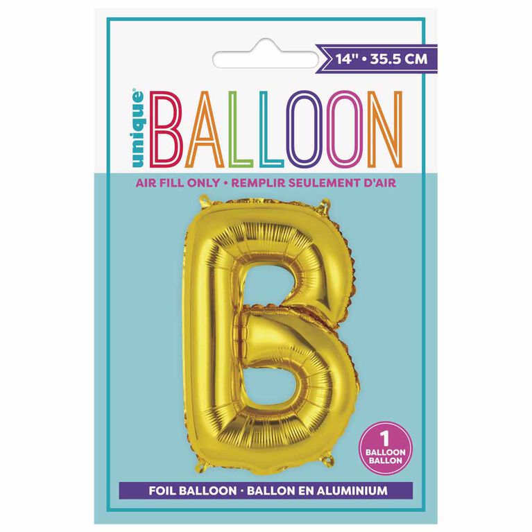 14" Gold Letter Balloons - B | Toys R Us Canada