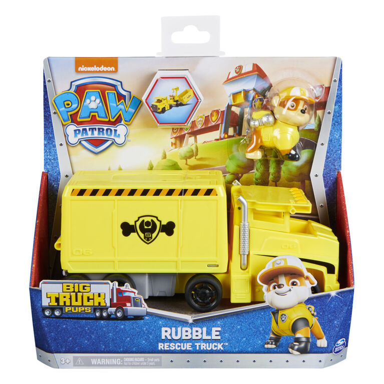 PAW Patrol, Big Truck Pup's Rubble Transforming Toy Trucks with ...