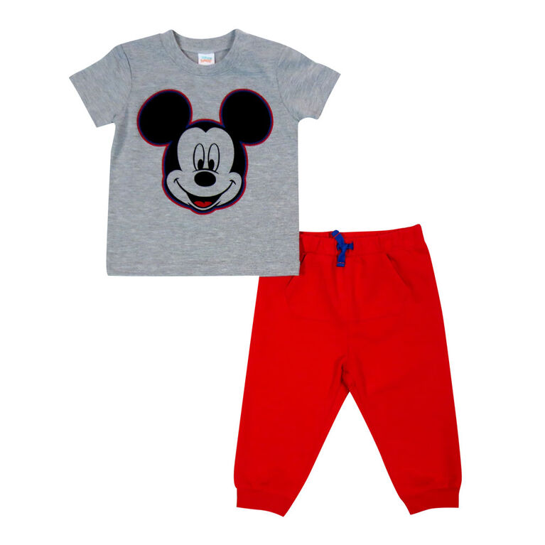 Disney Mickey Mouse 2-Piece Pant Set - Red, 24 Months | Babies R Us Canada