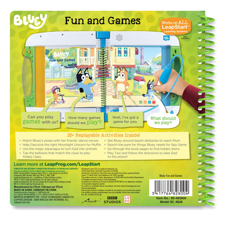 LeapStart Bluey Fun and Games Activity Book - English Edition | Toys R ...