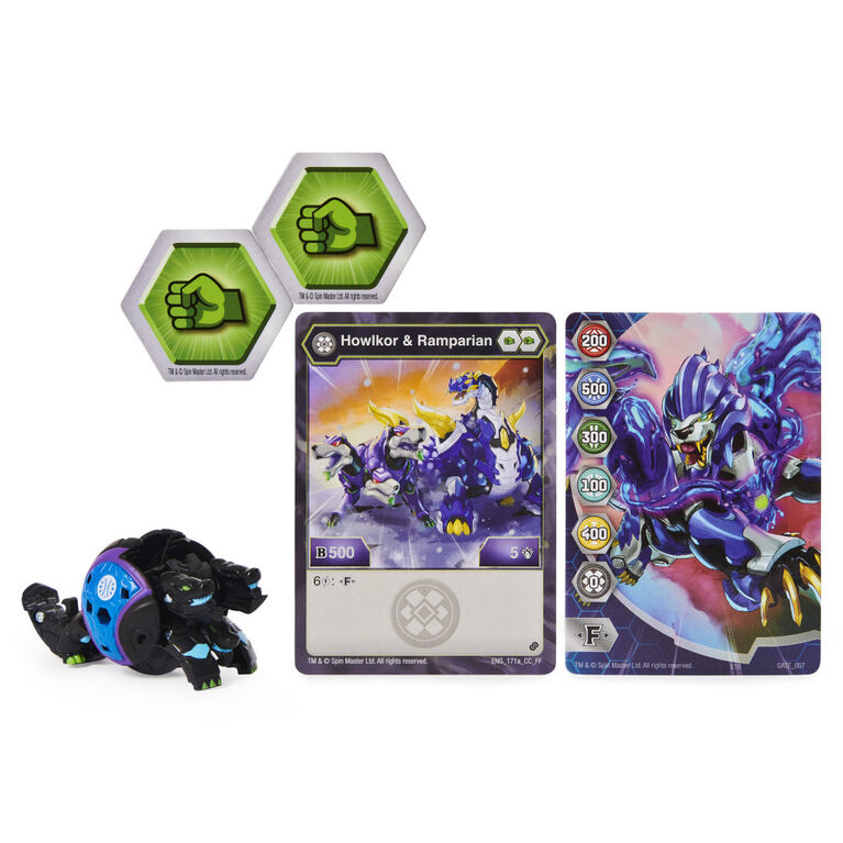 Bakugan, Fused Howlkor x Ramparian, 2-inch Tall Armored Alliance ...