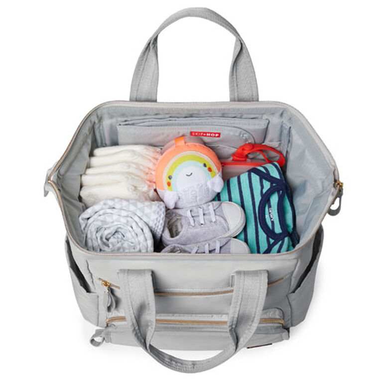 Skip Hop MainFrame Wide Open Diaper Backpack - Cement | Babies R Us Canada