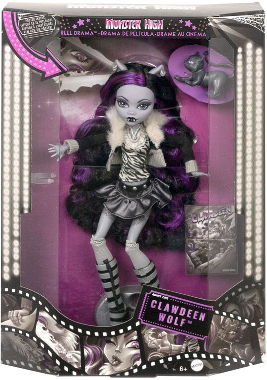 Poupée Clawdeen Wolf en noir et blanc Monster High - Notre exclusivité ...