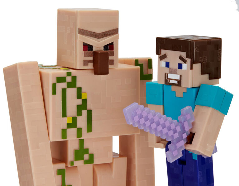 Minecraft - Comic Maker Steve and Iron Golem 2-Pack | Toys R Us Canada