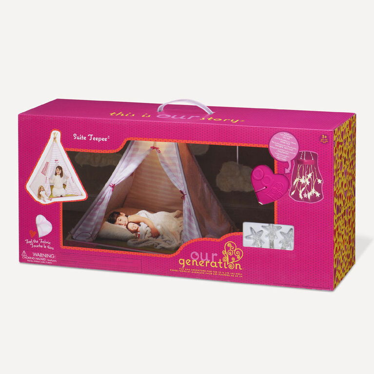 Our Generation Suite Tent Tente de camping d'intérieur pour poupées et ...