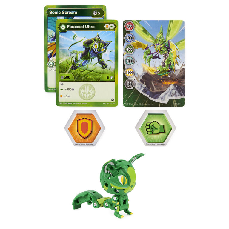 Bakugan Ultra, Ferascal, 3-inch Tall Geogan Rising Collectible Action ...