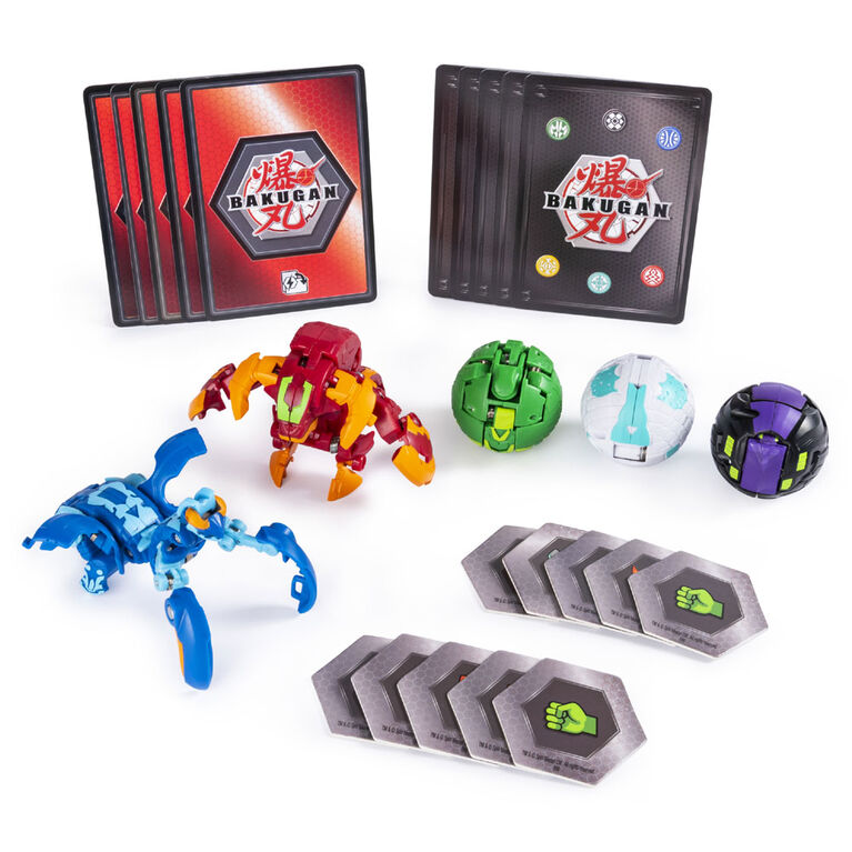 Bakugan, Battle Pack 5-Pack, Pyrus Maxotaur and Aquos Mantonoid | Toys ...