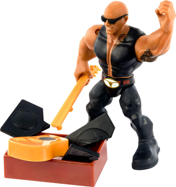WWE Knuckle Crunchers Figurine articulée et acc. The Rock | Toys R Us ...