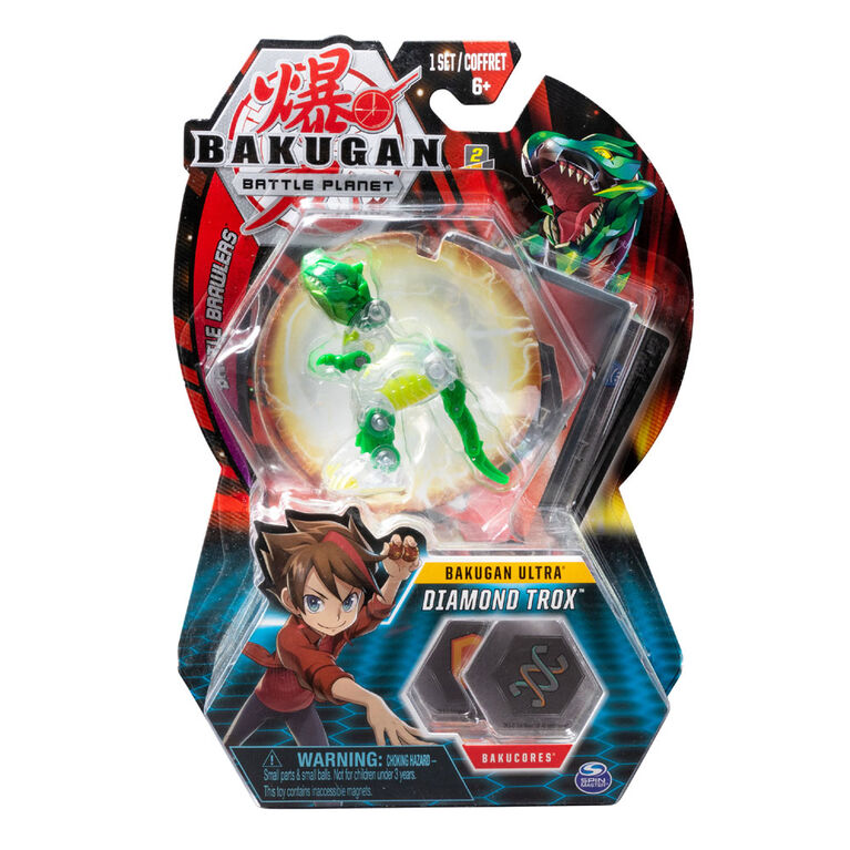Bakugan Ultra Ball Pack, Diamond Trox, 3-inch Tall Collectible ...