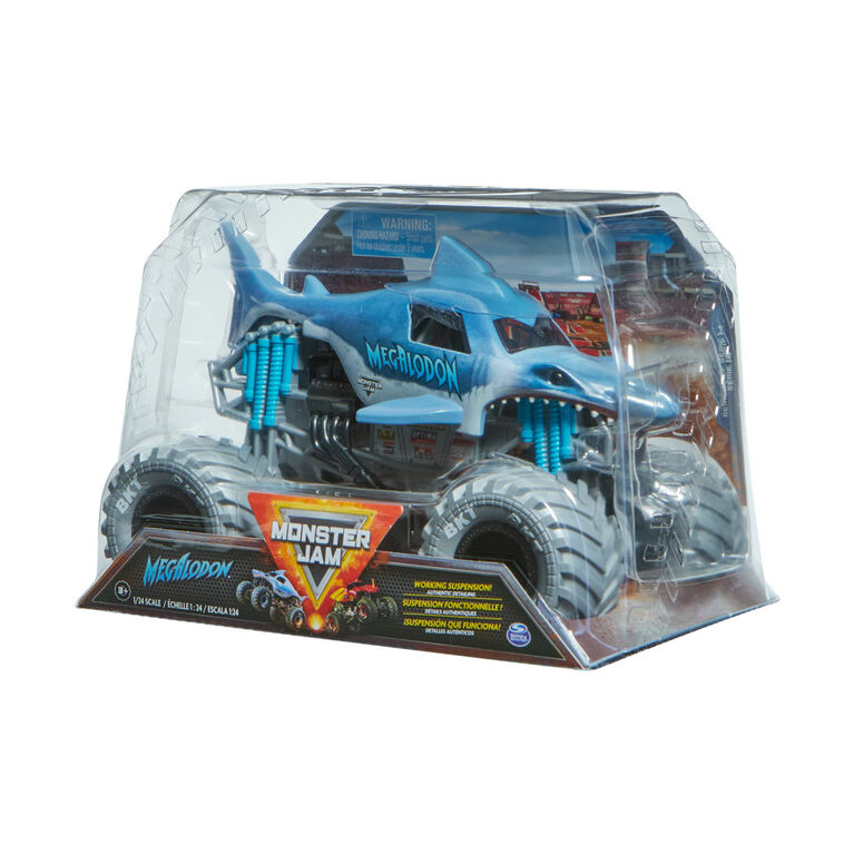 Monster Jam, Official Megalodon Monster Truck, Collector Die-Cast ...