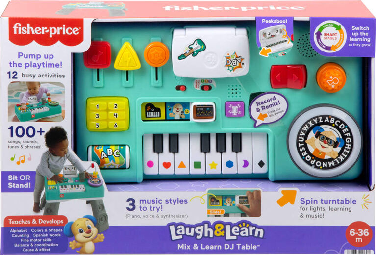 Fisher-Price Laugh and Learn Mix and Learn DJ Table Musical Learning ...