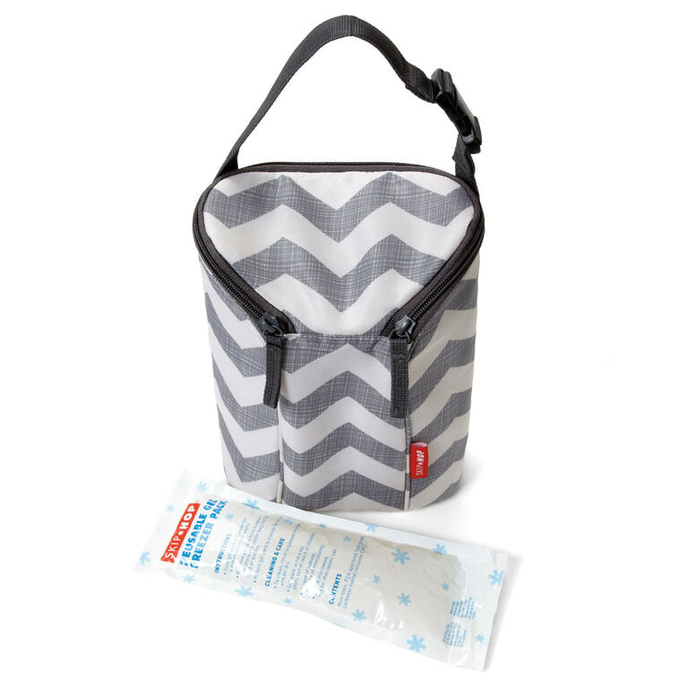 Skip Hop Grab & Go Double Bottle Bag, Chevron | Babies R Us Canada