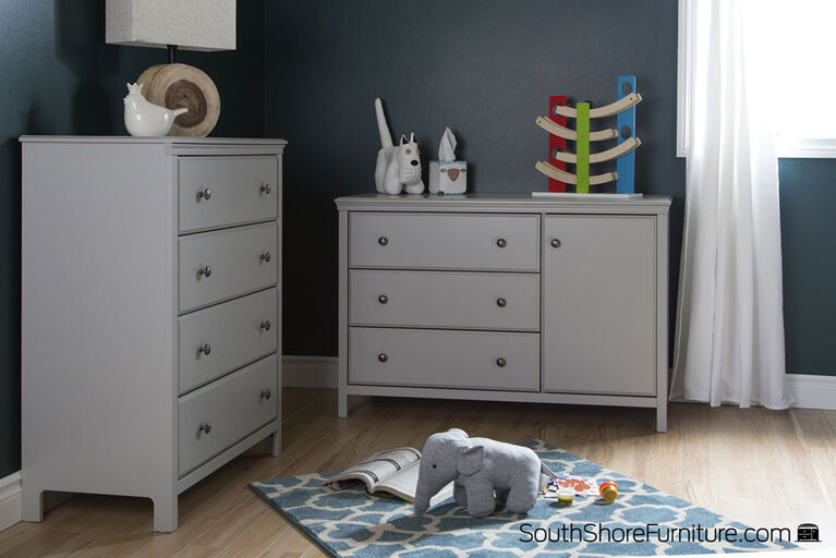 Cotton Candy 4-Drawer Chest Dresser- Soft Gray | Toys R Us Canada