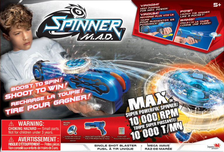 Spinner Mad - Single Shot Blaster - Mega Wave | Toys R Us Canada
