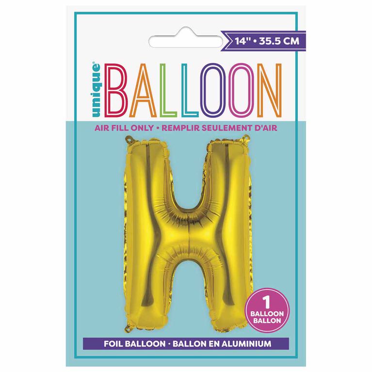 14" Gold Letter Balloons - H | Toys R Us Canada