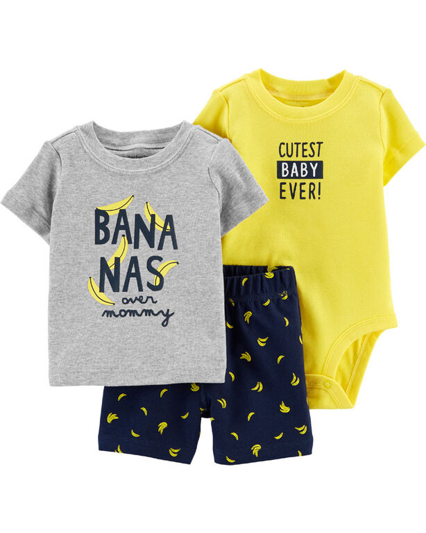 Carter's 3 piece Banana Set - 9-12 Months | Toys R Us Canada