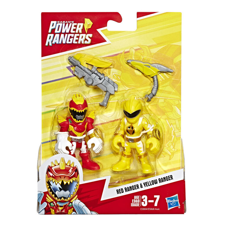 Playskool Heroes Power Rangers 2-Pack, Red Ranger and Yellow Ranger ...