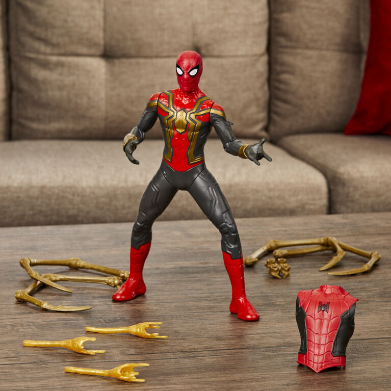 Marvel Spider-Man, figurine articulée Spider-Man super lance-toile ...
