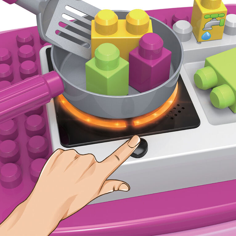 Toy Chef Children's Baking Kitchen Block Set With Interactive Lights ...