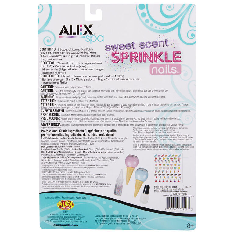 ALEX Sweet Scent Sprinkle Nails | Toys R Us Canada