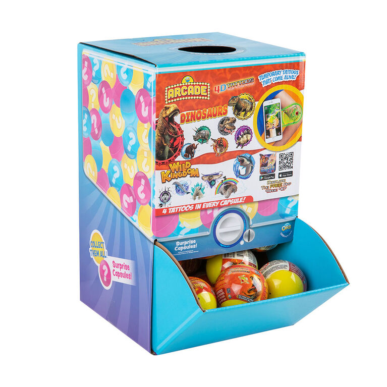 Orb Arcade Wild Kingdom & Dinos 4D Tattoos - Colours and styles may ...