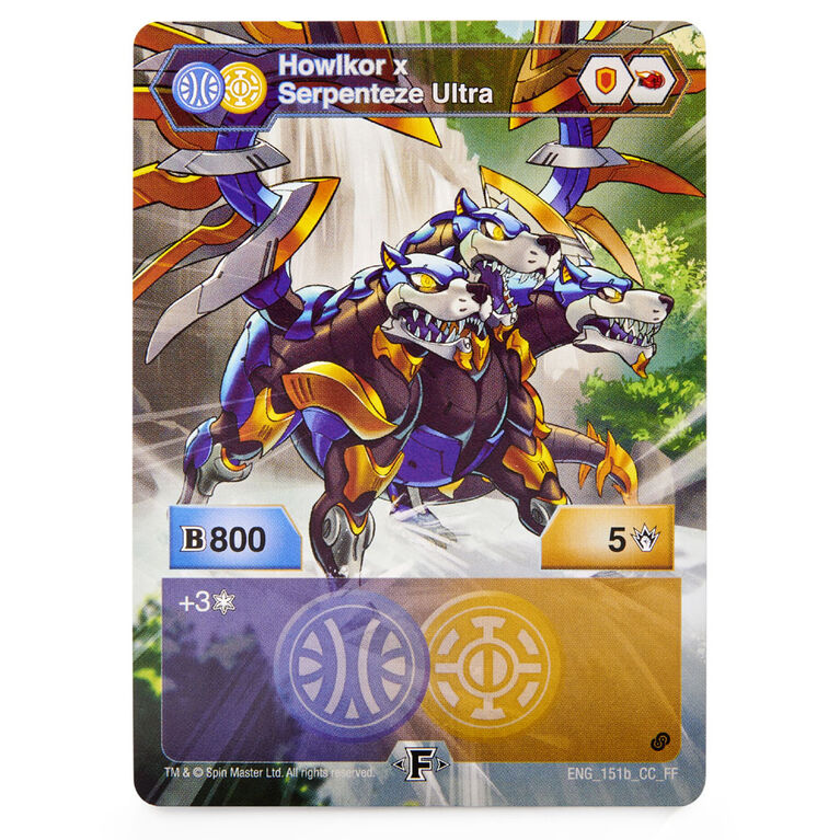 Bakugan Starter Pack 3-Pack, Fused Howlkor x Serpenteze Ultra, Armored ...