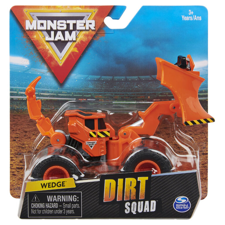 Monster Jam, Official Wedge Dirt Squad Plow Monster Truck with Moving ...