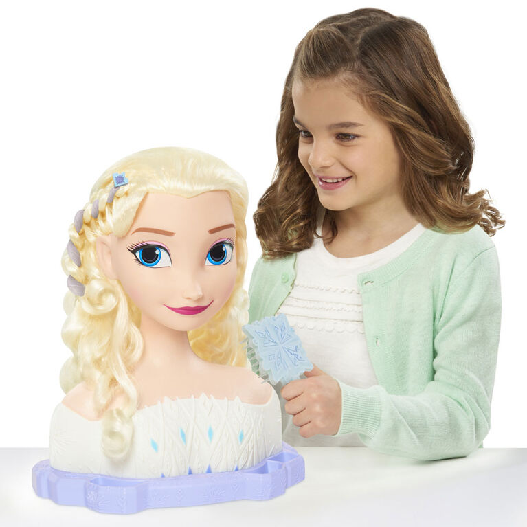 Disney'S Frozen 2 Deluxe Elsa The Snow Queen Styling Head, 17-Pieces ...