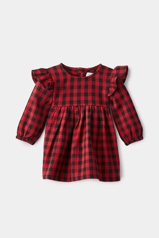 Gingham Ruffle Dress Red 9-12M | Babies R Us Canada
