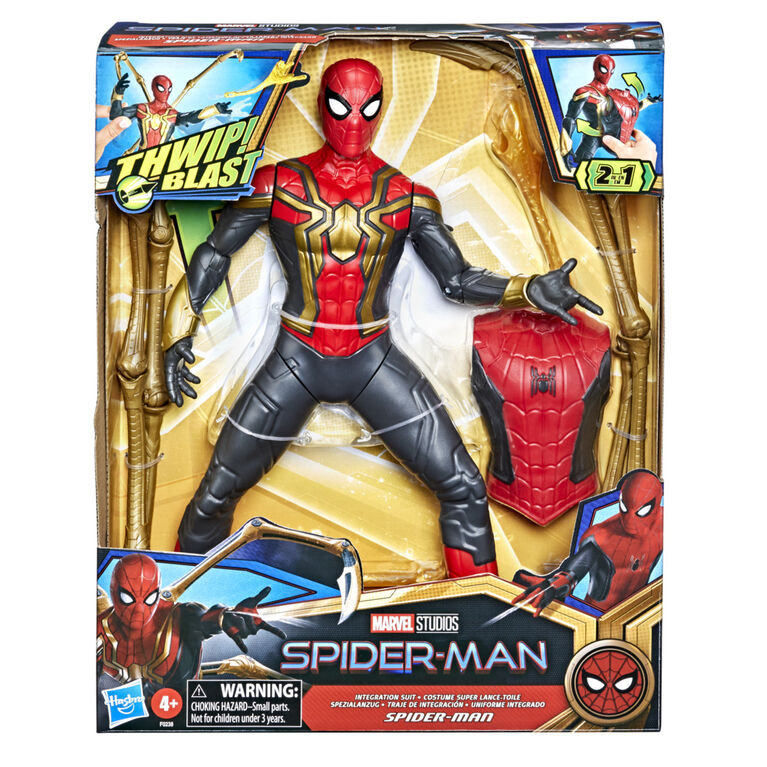 Marvel Spider-Man, figurine articulée Spider-Man super lance-toile ...