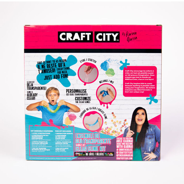 Craft City by Karina Garcia DIY Clear Slime Kit - R Exclusive | Toys R ...
