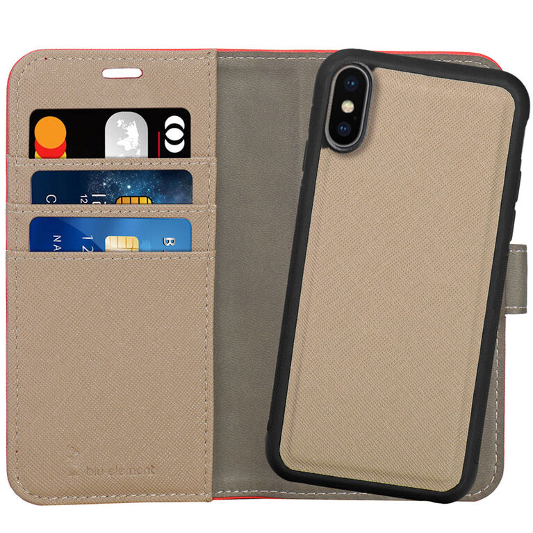 Blu Element 2 in 1 Folio Case for iPhone XS/X Red/Butterum (B21IXRD ...