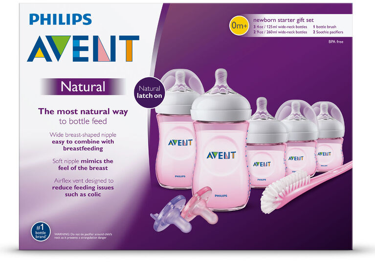 Philips Avent Natural Baby Bottle Pink Gift Set | Babies R Us Canada