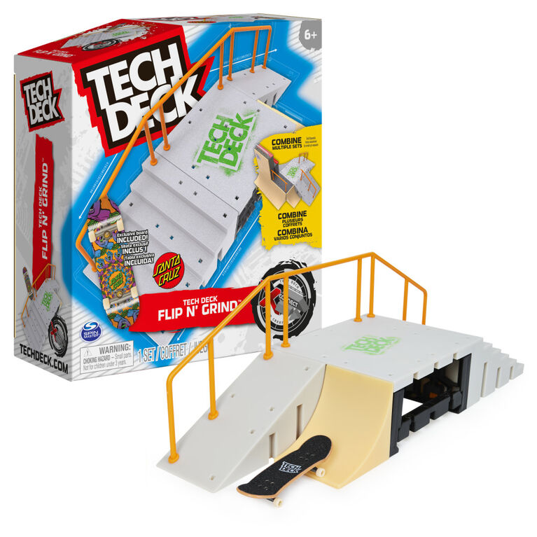 Tech Deck, Flip N' Grind X-Connect Park Creator, Coffret rampe à construire et à personnaliser ...