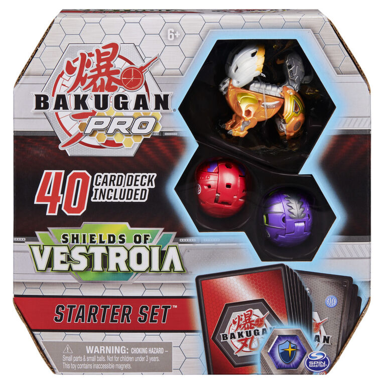 Bakugan Pro, Shields of Vestroia Starter Set with Hydorous Ultra, 2 Bakugan and Collectible ...