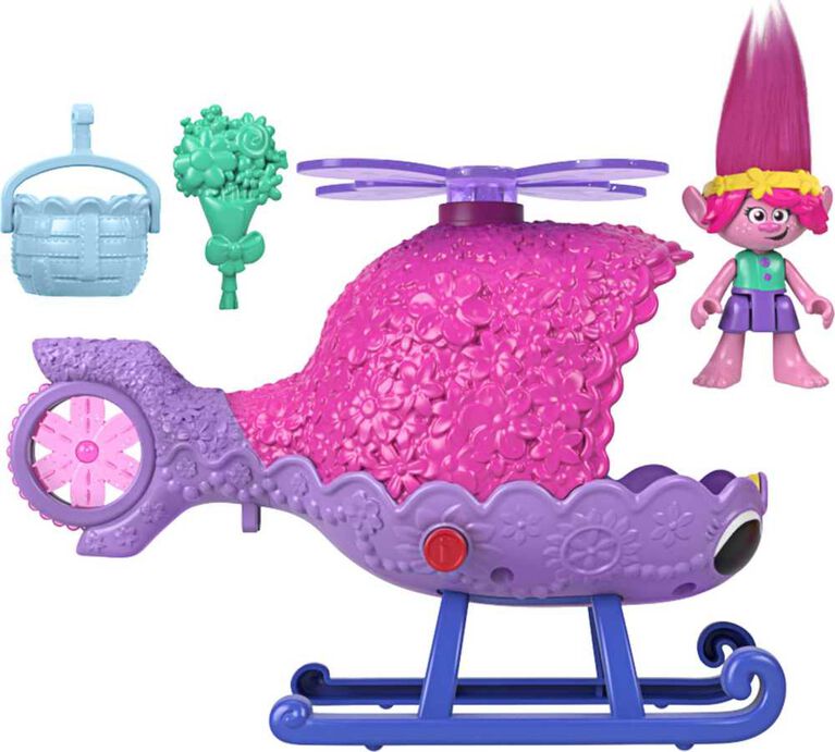 Imaginext DreamWorks Trolls Poppy Figure and Toy Helicopter for ...