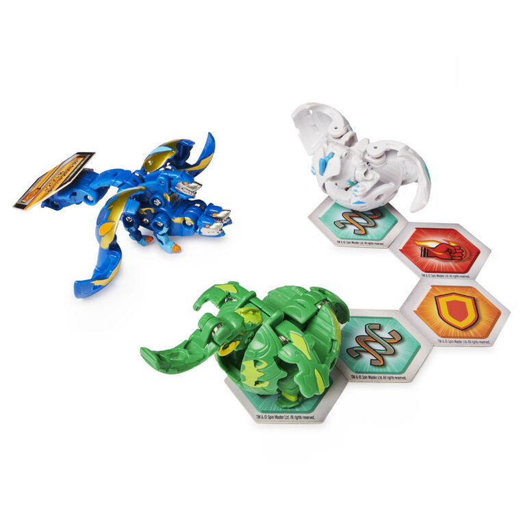 Bakugan Starter Pack 3-Pack, Fused Howlkor x Serpenteze Ultra, Armored Alliance Collectible ...