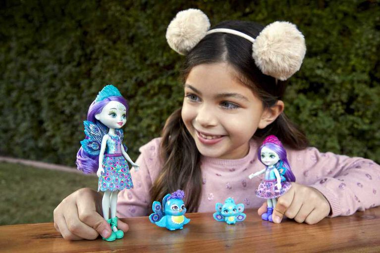 Enchantimals Patter Peacock & Flap Sister Dolls and Piera Peacock ...