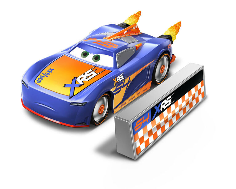 Disney/Pixar Cars XRS Rocket Racing Barry DePedal with Blast Wall ...