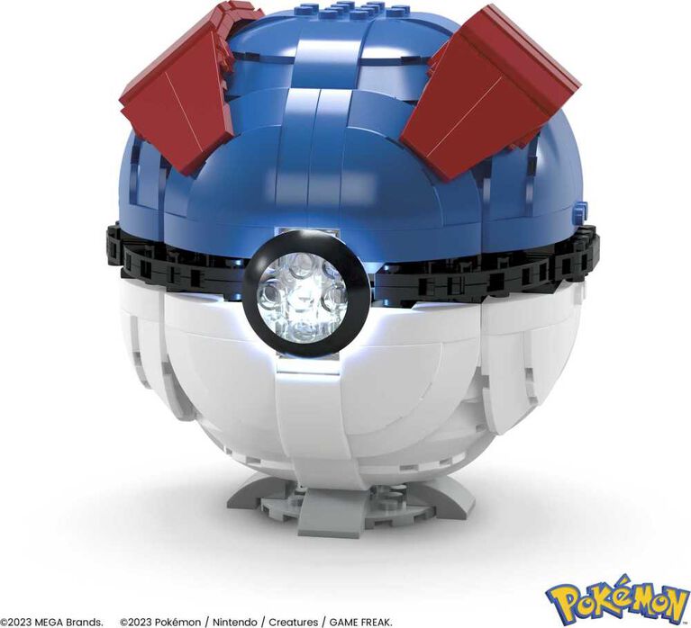 MEGA Pokémon Jumbo Great Ball Building Kit with Lights (299 Pieces ...
